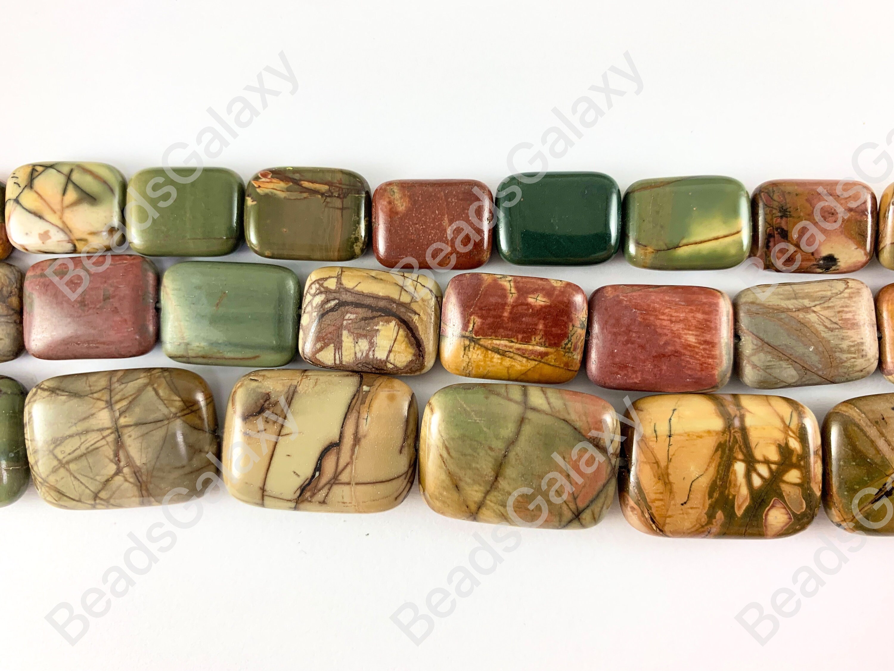 Picasso Jasper/red Creek Jasper Rectangle Smooth Flat Natural Stone ...