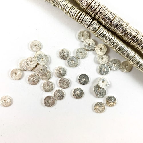 Brushed Gold Plated Copper Wavy Discs - Etsy