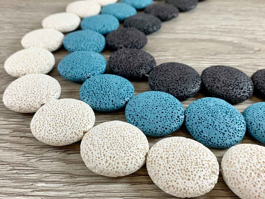 Lava Coin Disc Flat Beads - Etsy