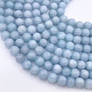 Grade AAA Sponge Quartz Beautiful Light Blue Round Smooth Gemstone ...