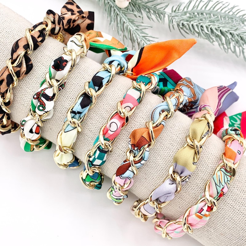 Initial Scarf Bracelet - Etsy