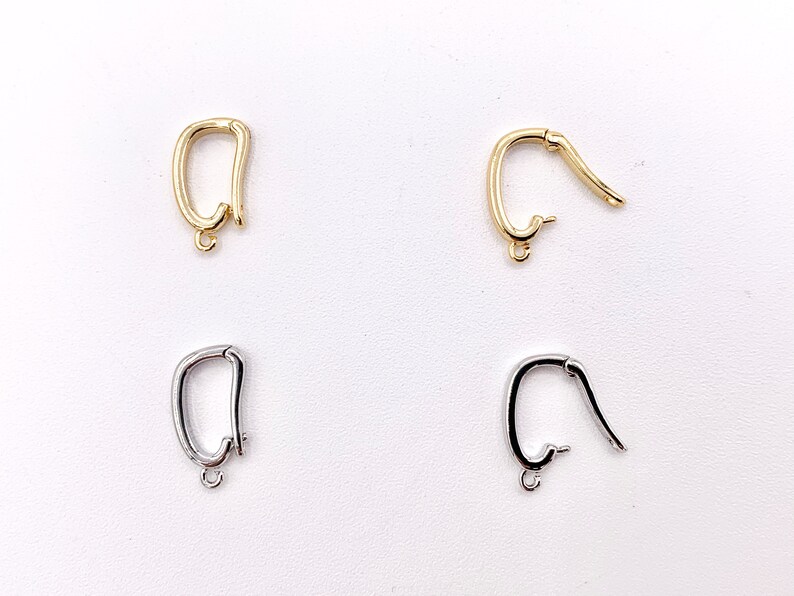 Bails for Pendants in 18K Gold or Silver Plating Dainty Snap Open Bails ...