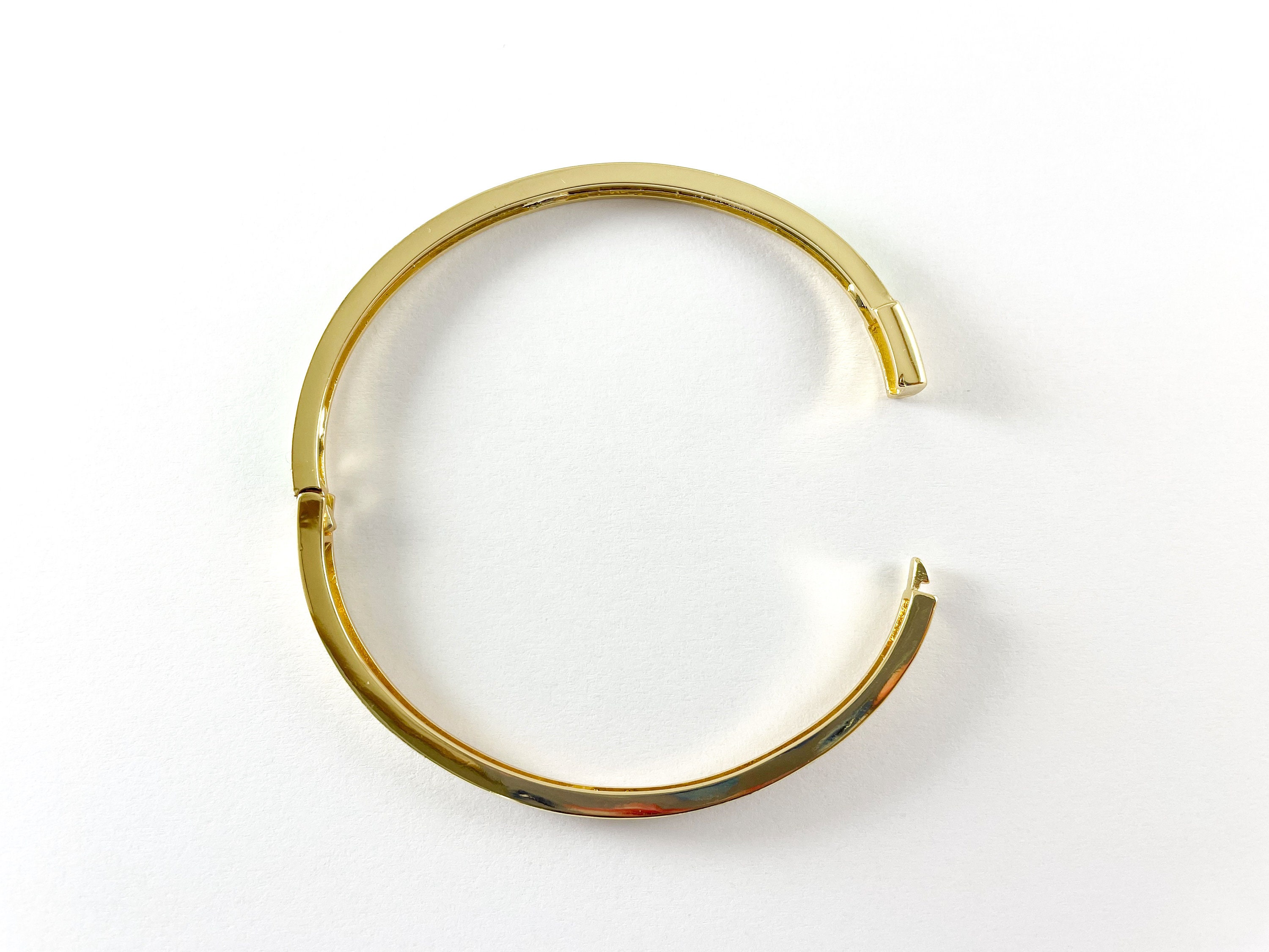 18K Gold Plated Enamel Copper Push Bracelet Cuffs/ Bangles - Etsy