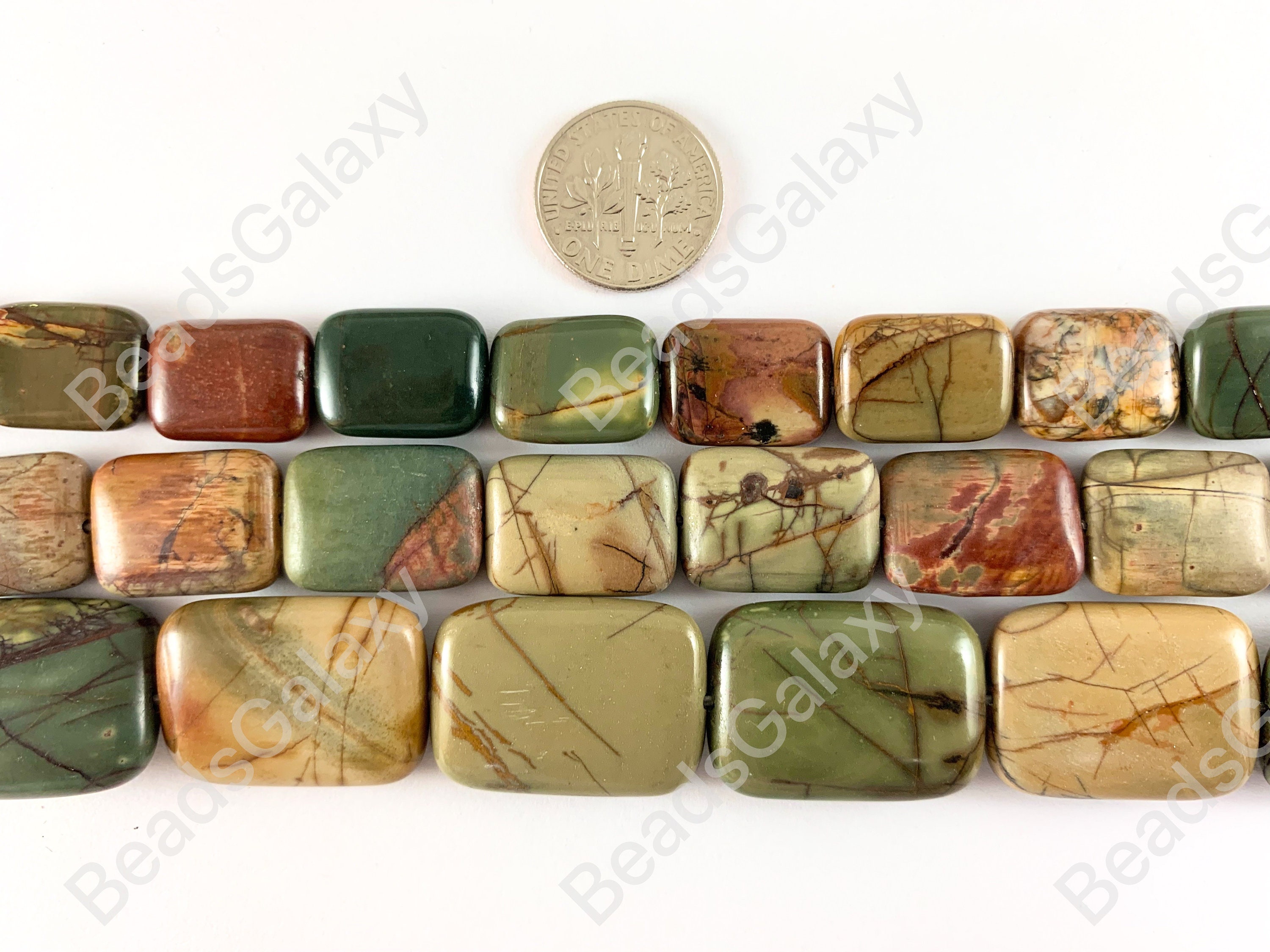 Picasso Jasper/red Creek Jasper Rectangle Smooth Flat Natural Stone ...