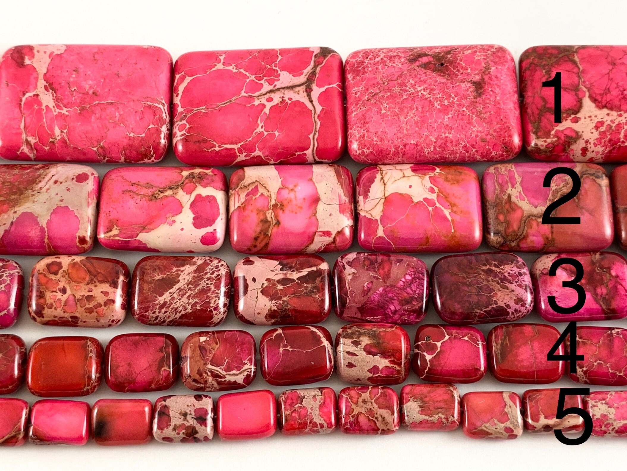 Dyed Hot Pink Variscite/sea Sediment/impression Jasper Flat - Etsy