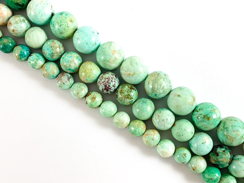 Peruvian Turquoise Round Smooth Shiny Natural Green Gemstone - Etsy UK