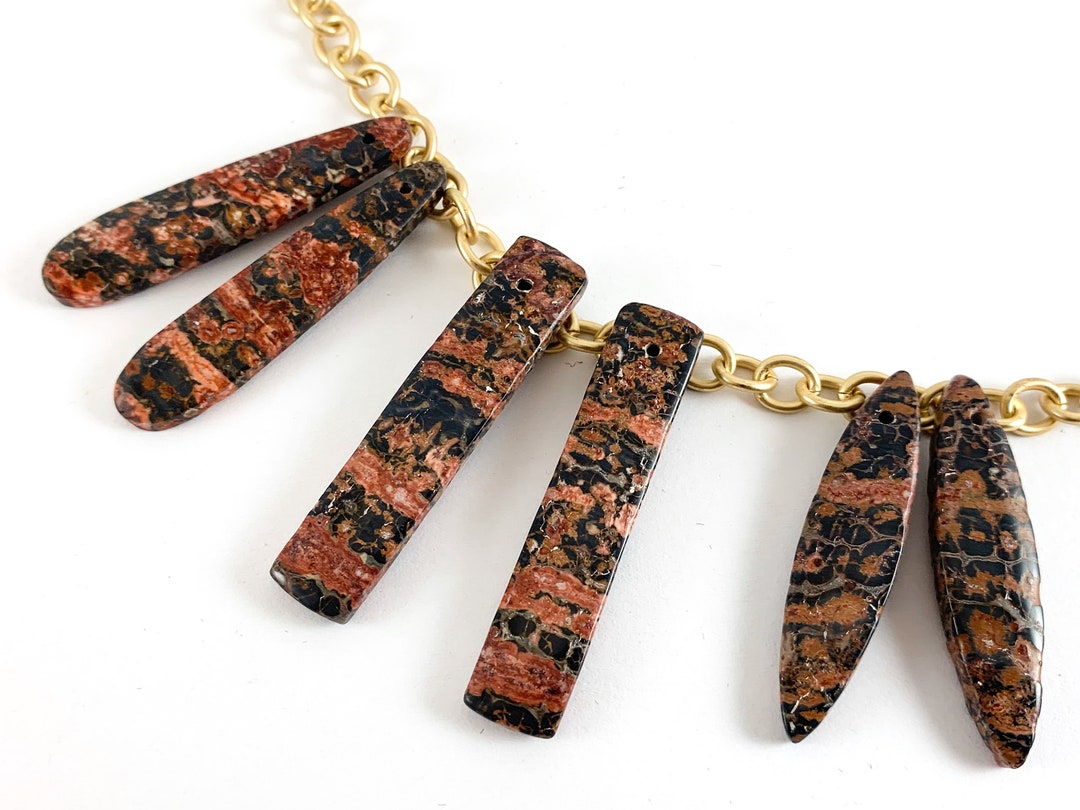 Dainty Red Snow Flake Jasper Rectangle/teardrop/marquise Gemstone ...