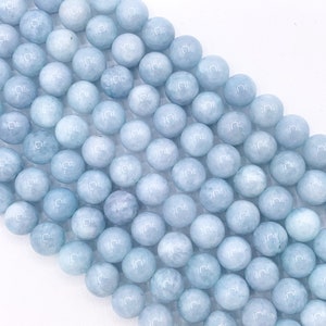 Grade AAA Sponge Quartz Beautiful Light Blue Round Smooth Gemstone ...