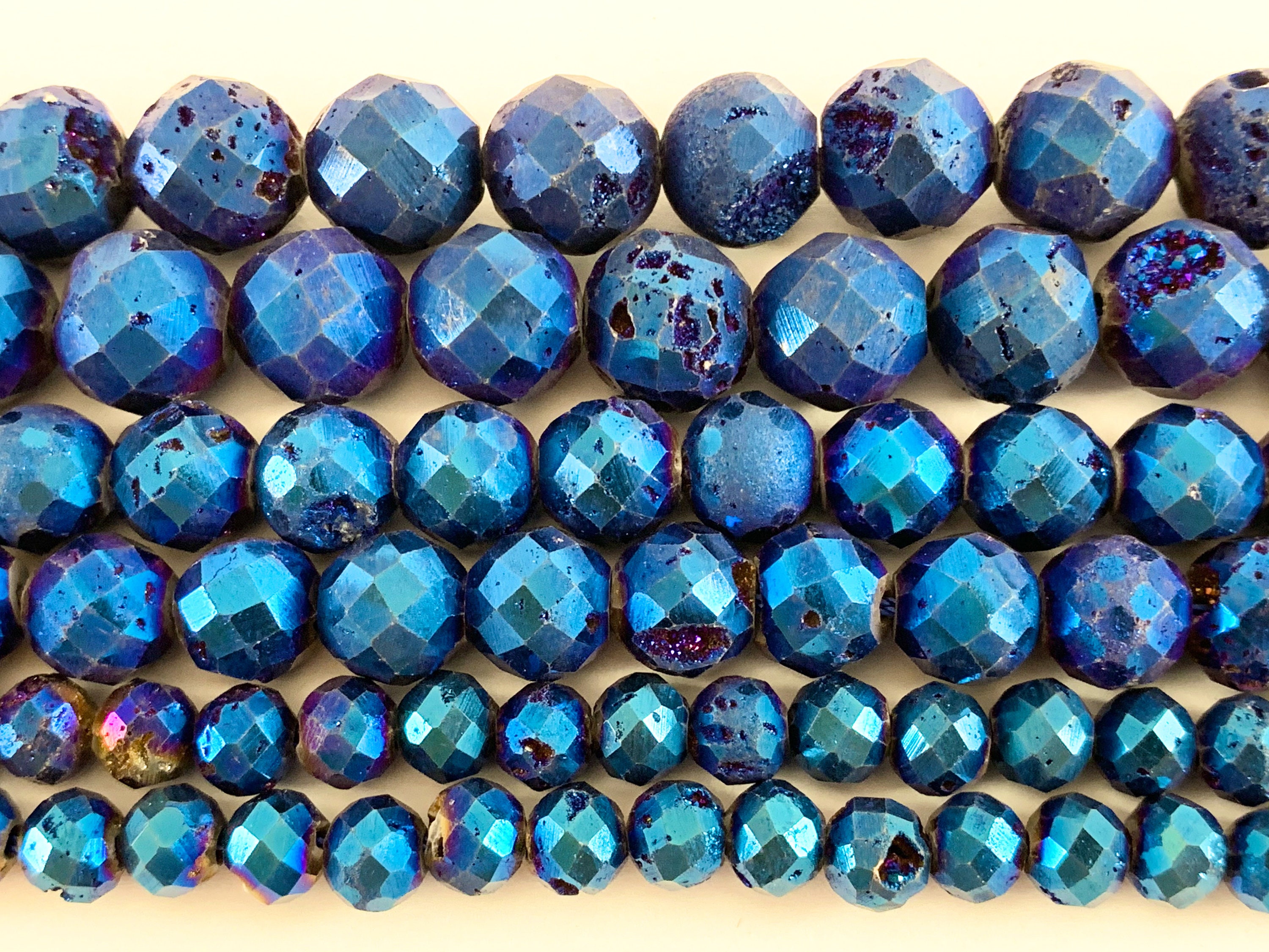 Craft Supplies & Tools Faceted Shiny Metallic Coated Round Gold Druzy ...