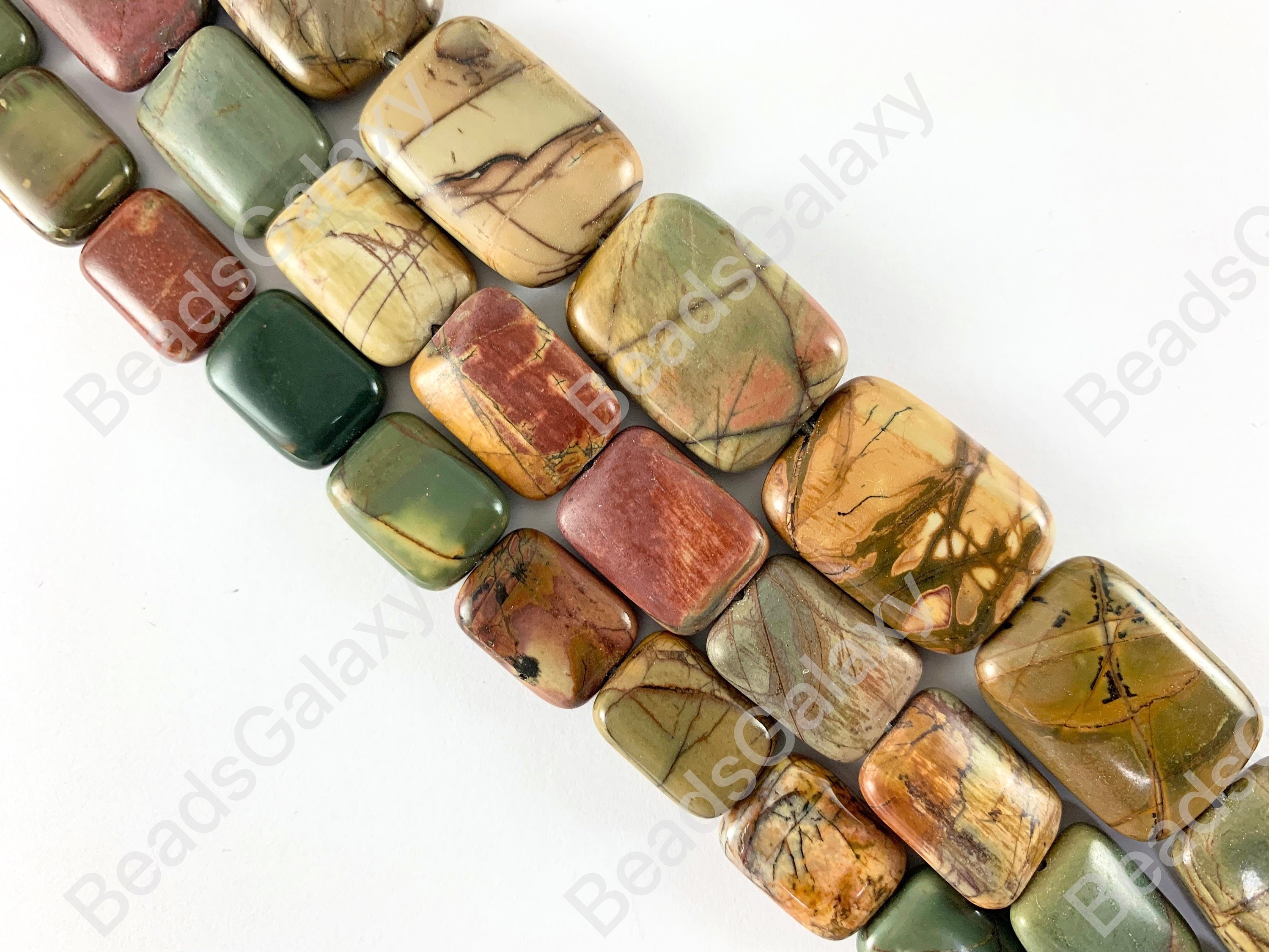 Picasso Jasper/red Creek Jasper Rectangle Smooth Flat Natural Stone ...