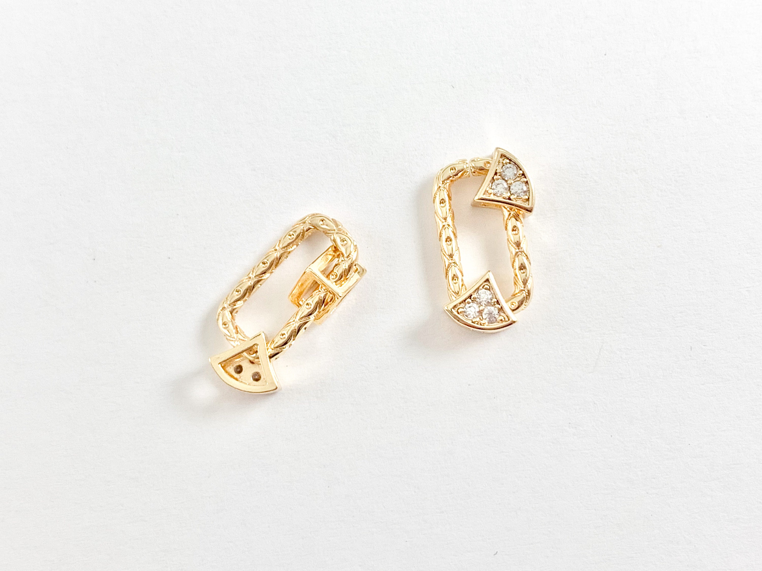 Unique Stunning Statement Connector Clasps With CZ Pave in 18K - Etsy