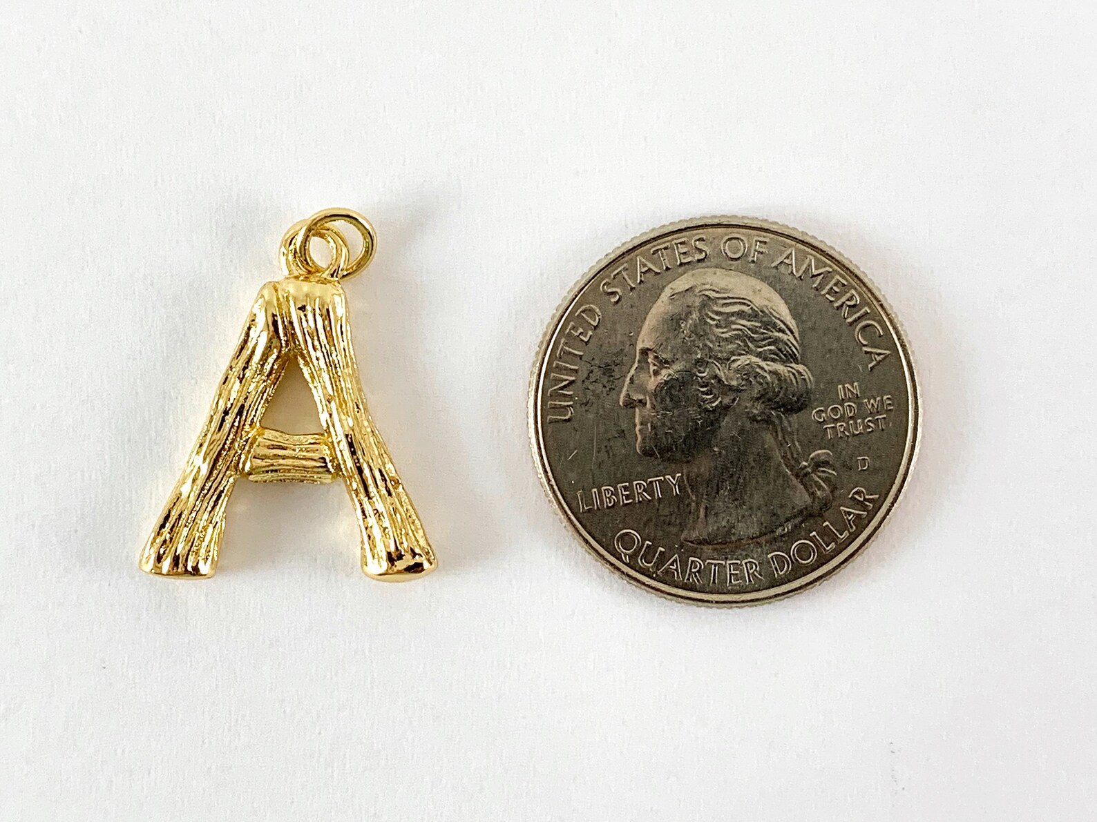 Real 18K Gold Plated Initial Letter Charm Over Brass all 26 - Etsy