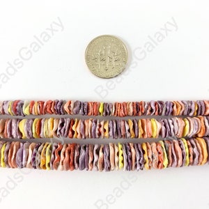 Rainbow Pectin Shell Wavy Heishi Beads Around 15-16" - Etsy