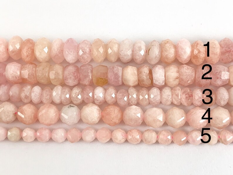 Handcut Morganite Round Rondelle/wheel Shape Faceted Shiny - Etsy