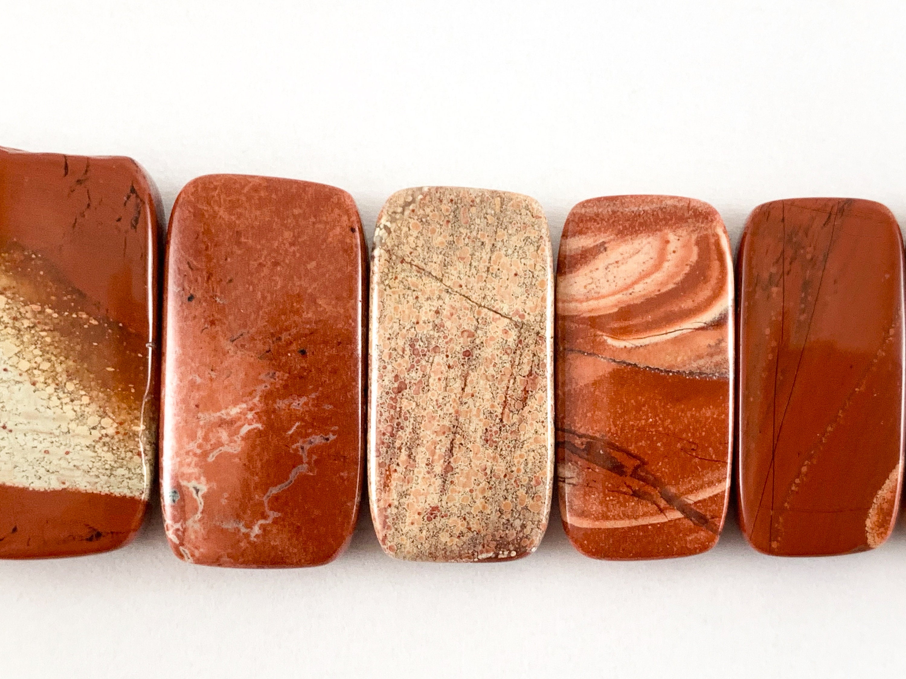 Red Lightning Agate Capuccino Jasper Matte Crazy Lace Agate | Etsy