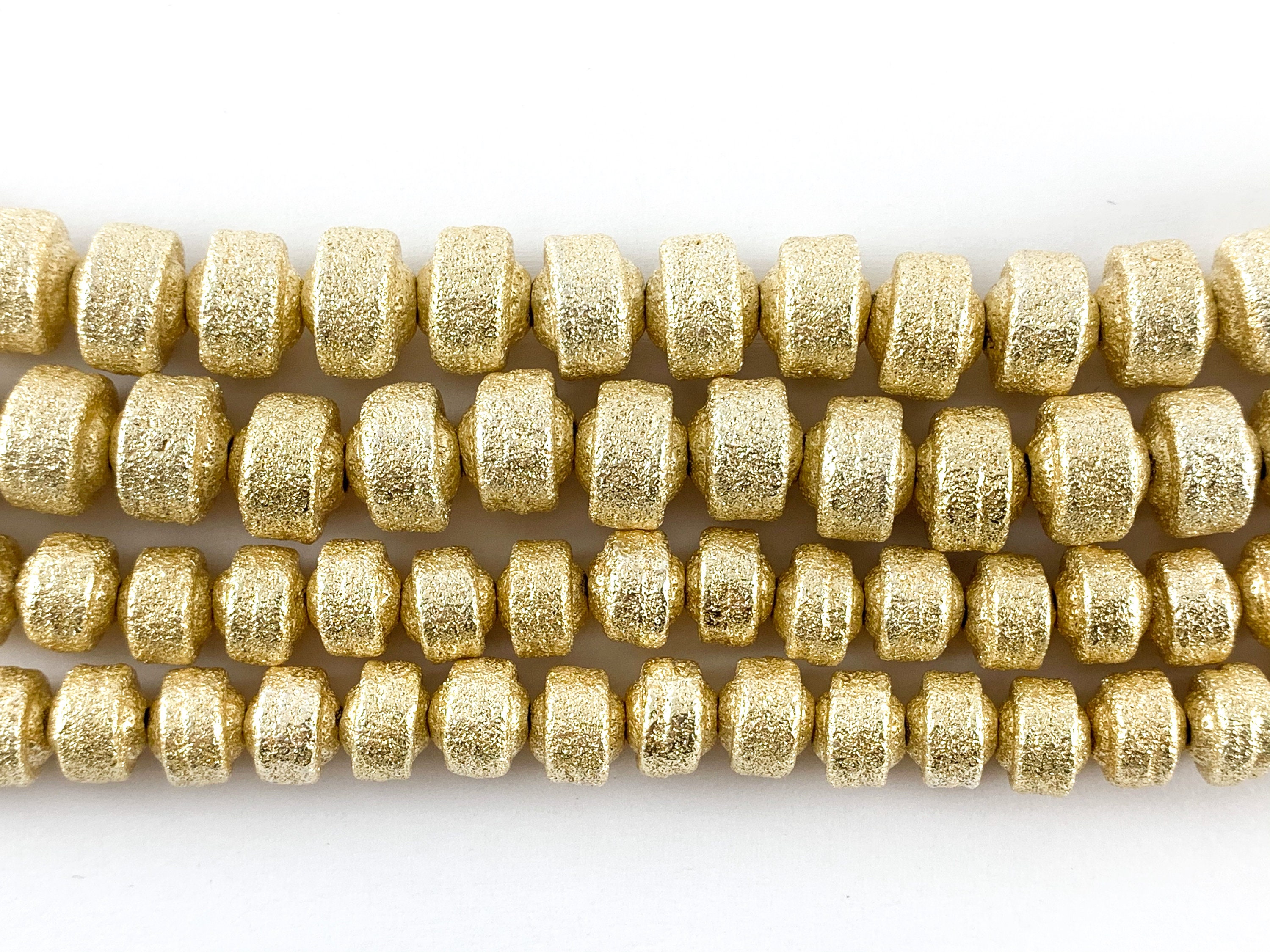 Sandblast Lighter Gold Plated Copper Rondelle Wheel Shape | Etsy