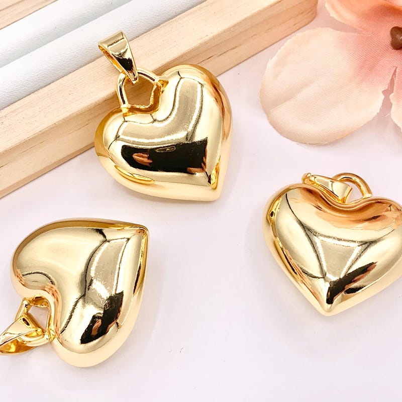 Copper Puffy Hearts - Etsy