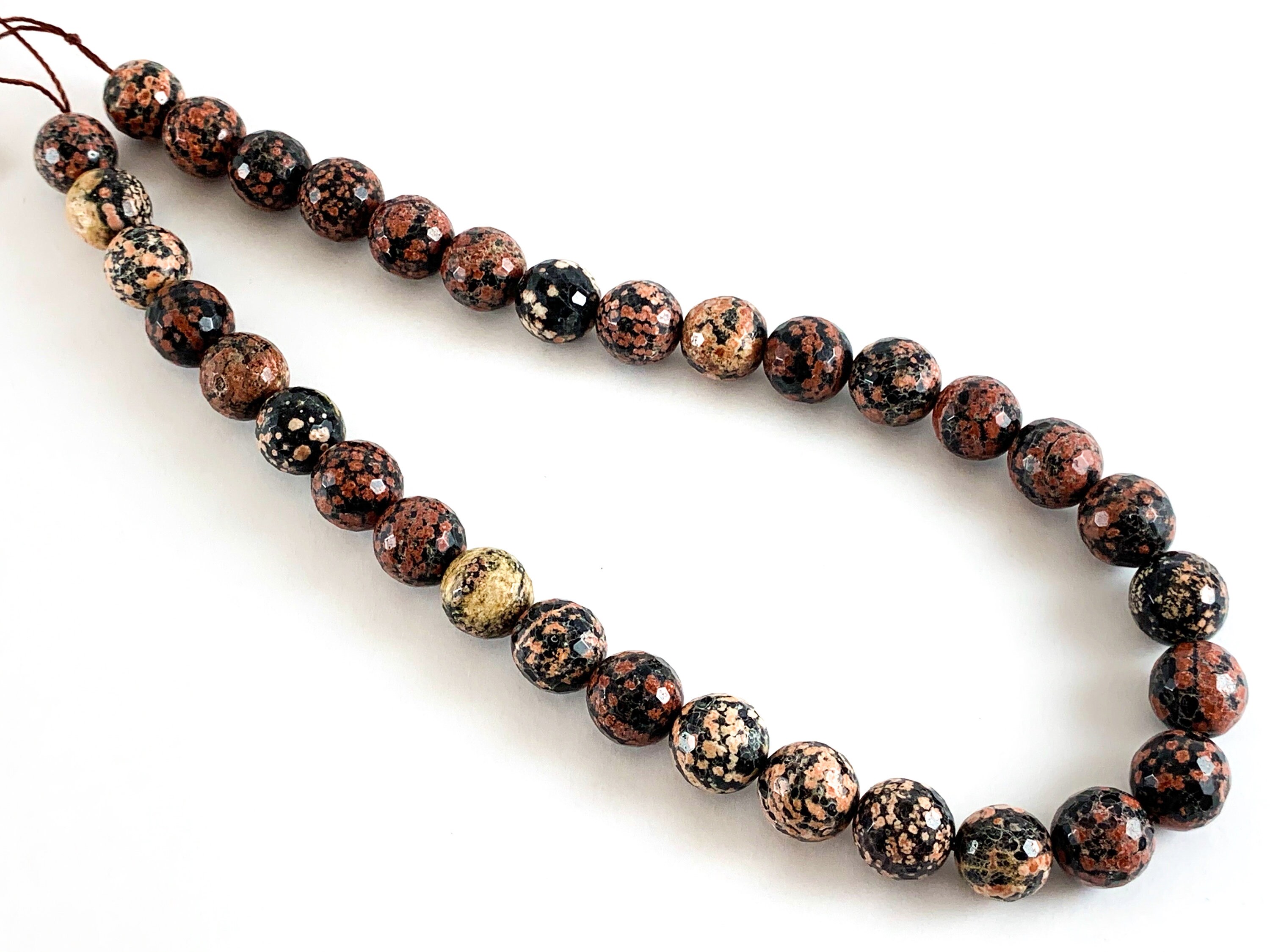 Red Snowflake Agate Round Faceted Natural Gemstone Beads - Etsy