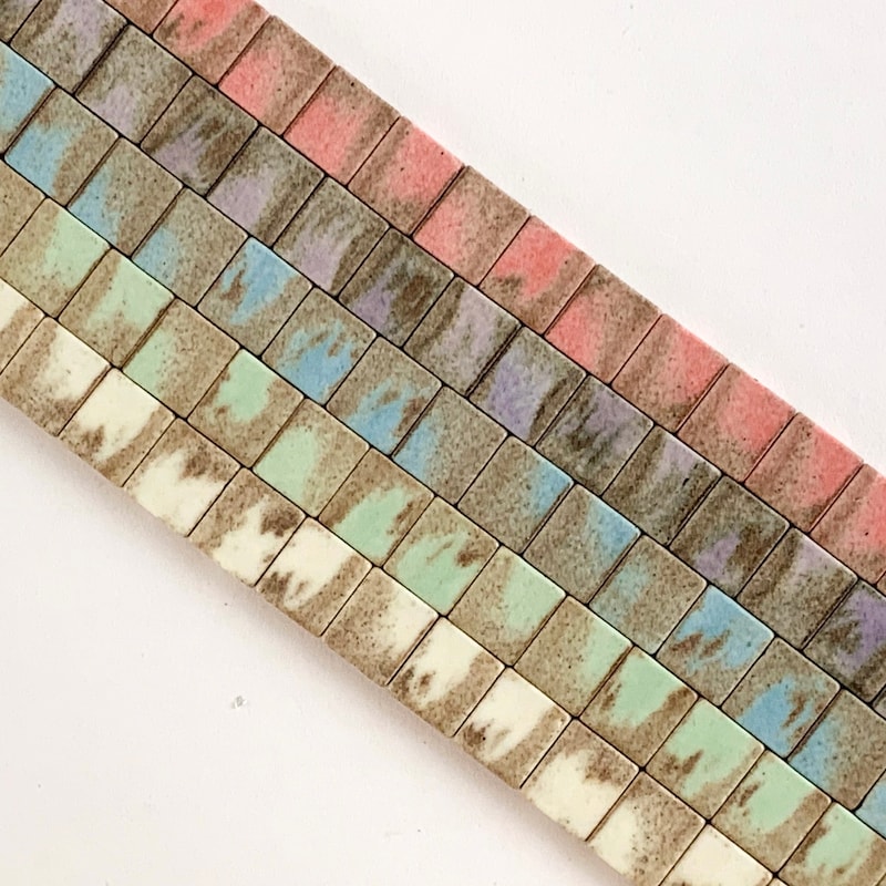 Flat Square Agate Beads - Etsy