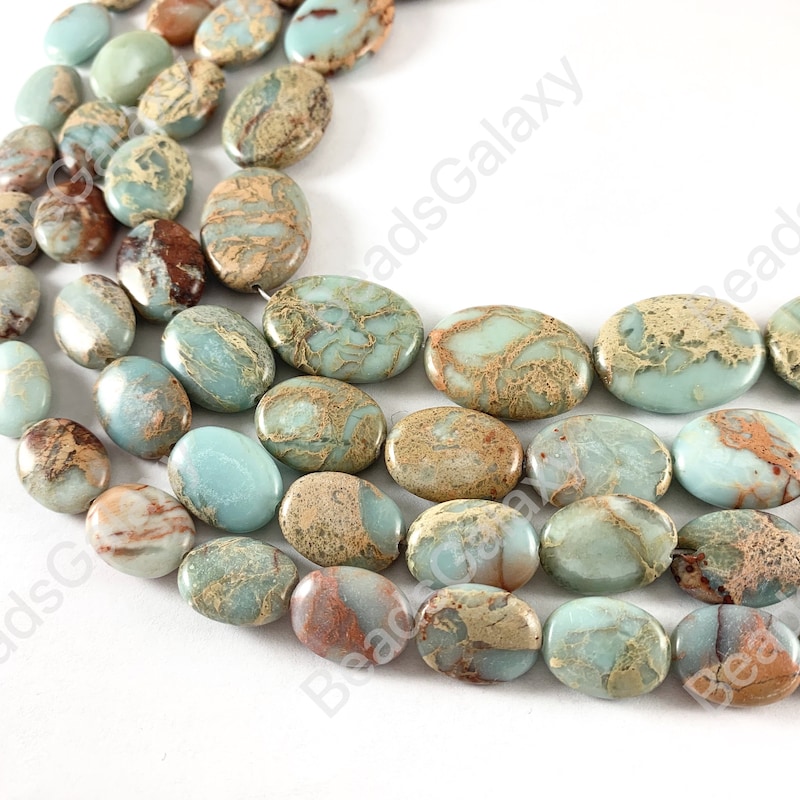 Flat Gemstone Beads - Etsy