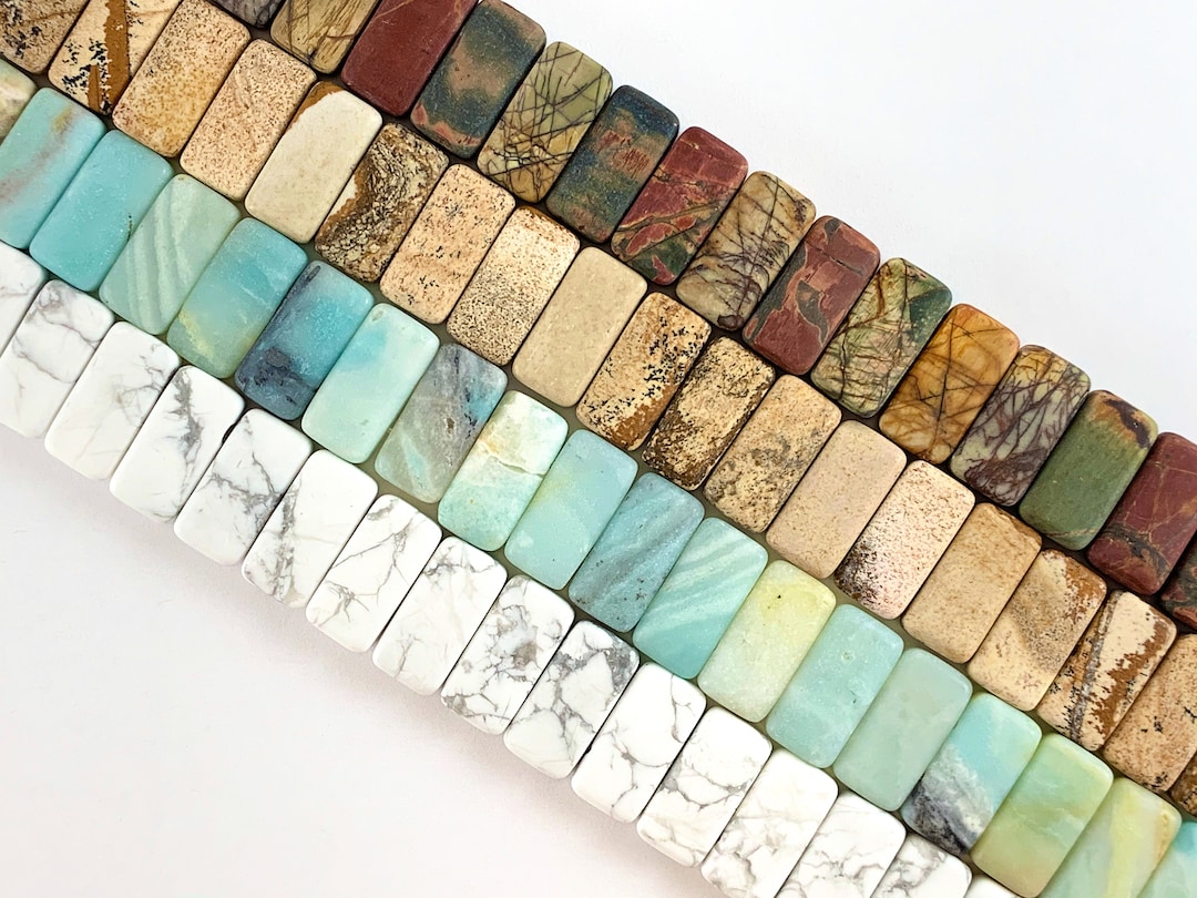 Matte Picasso Jasper/red Creek Jasper, Picture Jasper, Amazonite ...