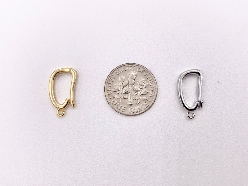 Bails for Pendants in 18K Gold or Silver Plating Dainty Snap Open Bails ...
