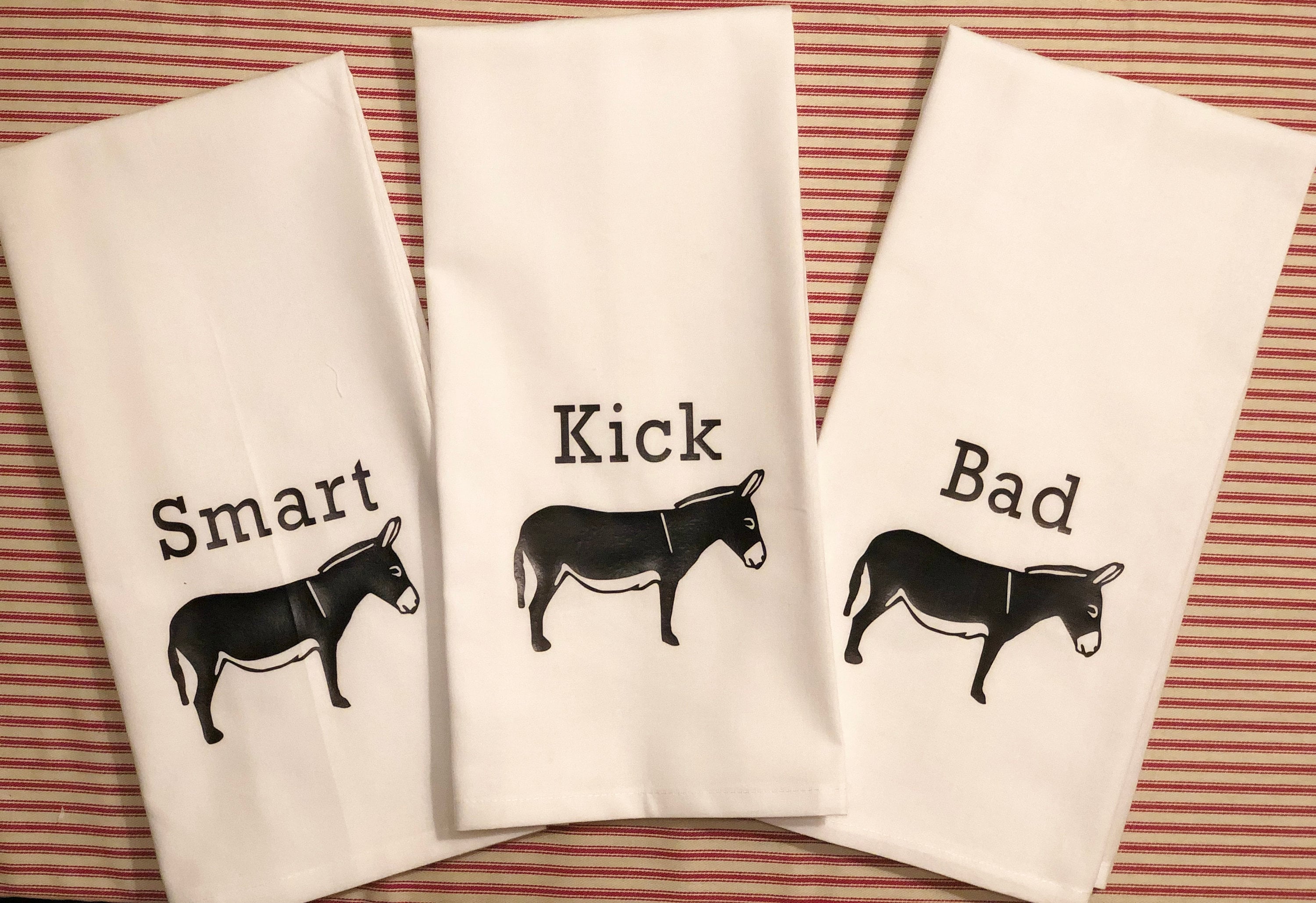 Donkey Series-pick 3, Donkies, Funny Kitchen Towel , Funny Tea Towel ...