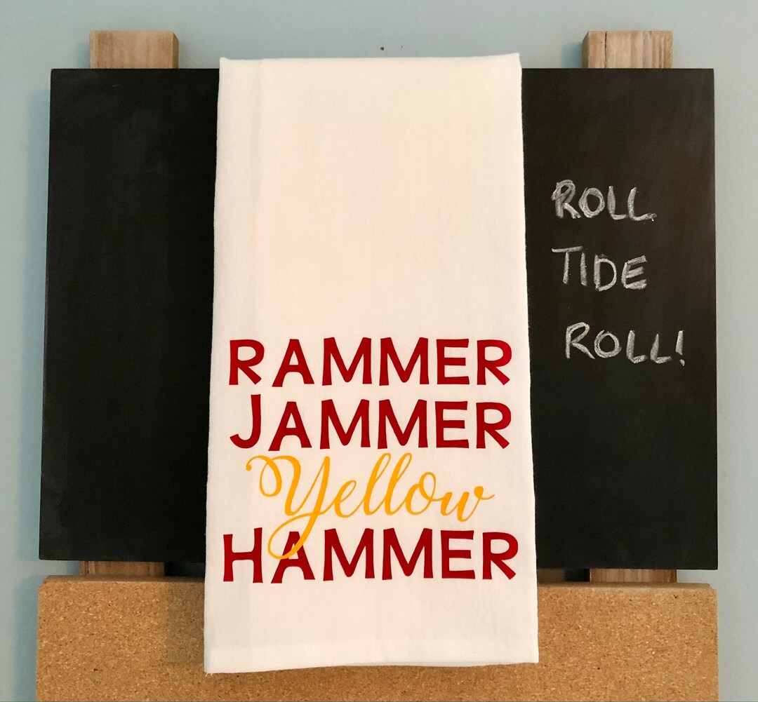 Rammer Jammer Officially Licensed Alabama Kitchen Towel, Flour Sack ...