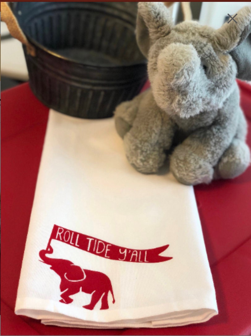 Roll Tide Y'all Officially Licensed Alabama Kitchen Towel, Flour Sack ...