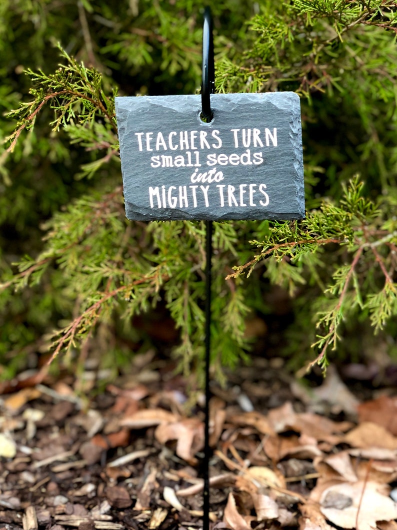 Teachers Turn Small Seeds Into Mighty Trees / Garden Marker / - Etsy