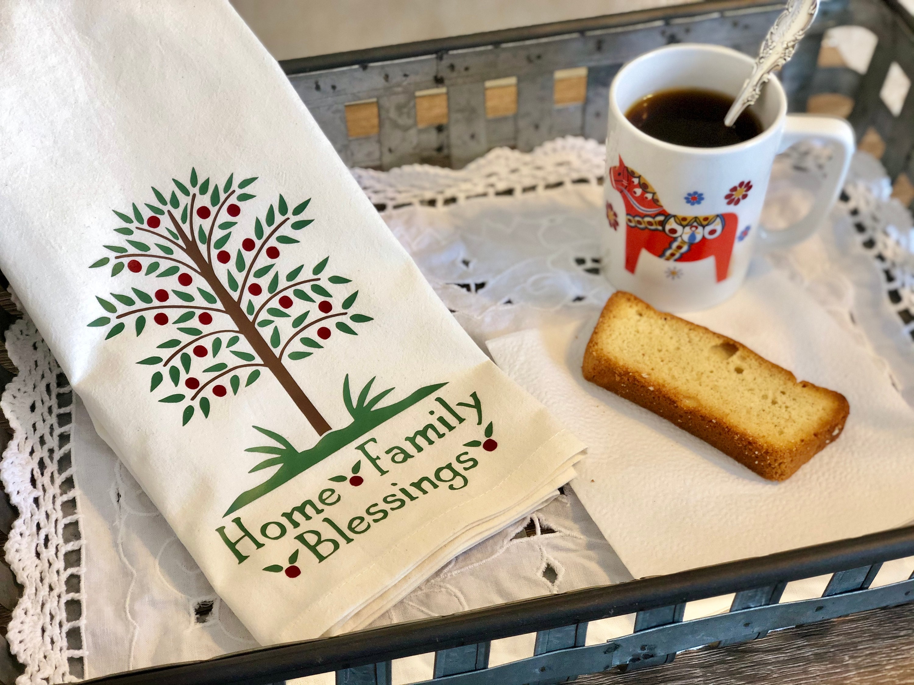 Home Family Blessings, Kitchen Towel, Tea Towel, Kitchen Decor, Flour ...