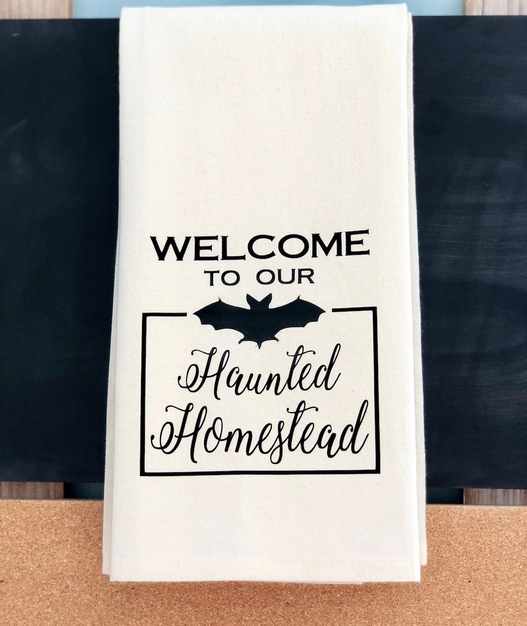 Haunted Homestead, Halloween Kitchen Towel, Halloween Tea Towel ...