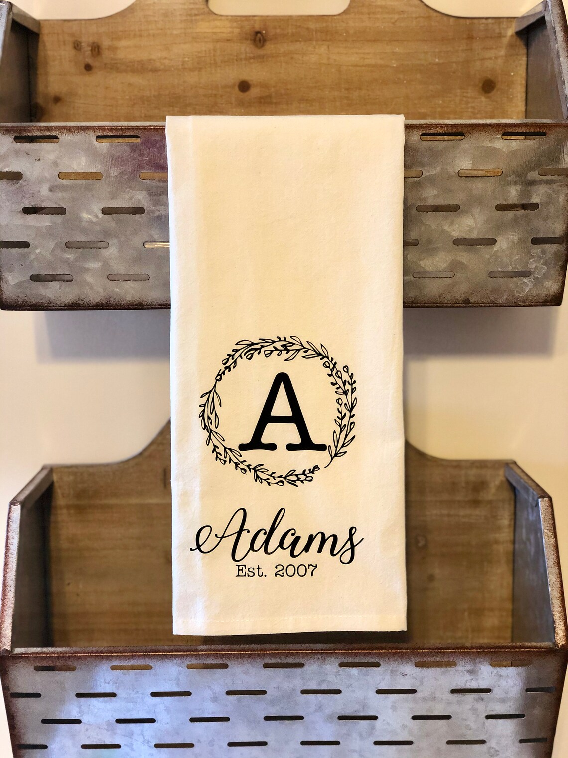 Personalized Farmhouse Kitchen Towel, Tea Towel, Kitchen Decor, Flour ...