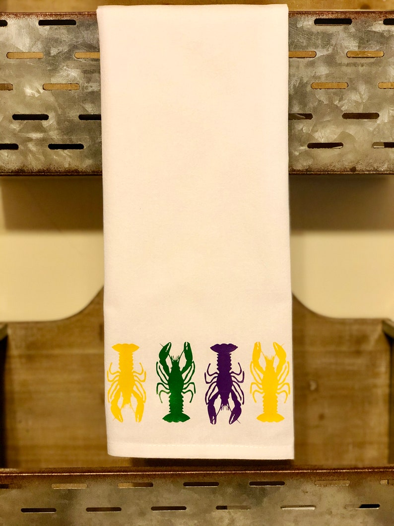 Mardi Gras Crawfish Border /mardi Gras Decor / Flour Sack - Etsy