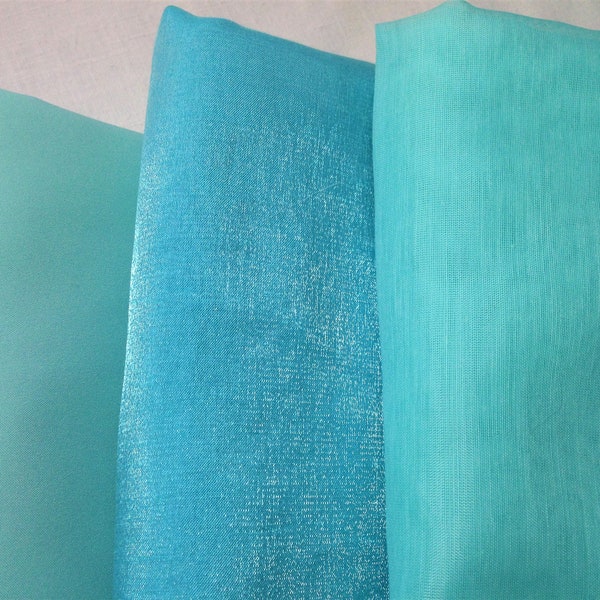 Blue Lurex Fabric - Etsy