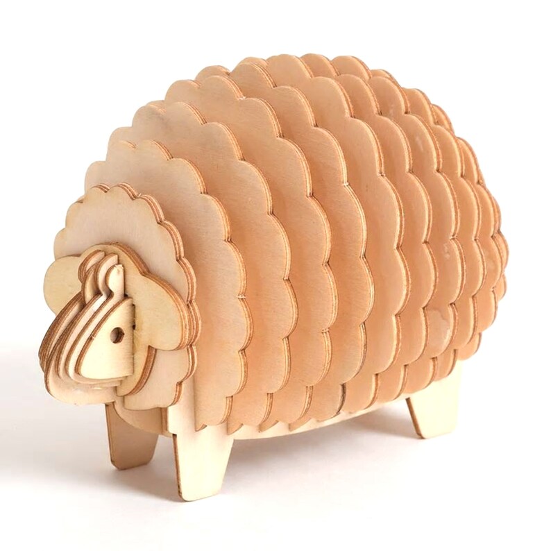 3D Wooden Puzzle Animals Model Kits Desk Decoration | Etsy