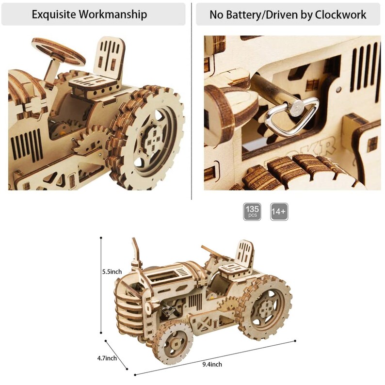 3D Assembly Wooden Puzzlediy Assembly Toysmechanical | Etsy