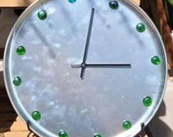 Vintage, Unique Upcycle Wall Décor Ceiling Tin Clock With off Center ...