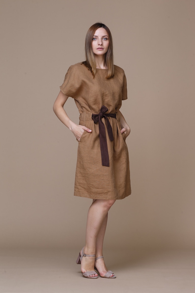 Vestido de lino. Vestido de verano. Ropa de lino para mujeres. - Etsy España