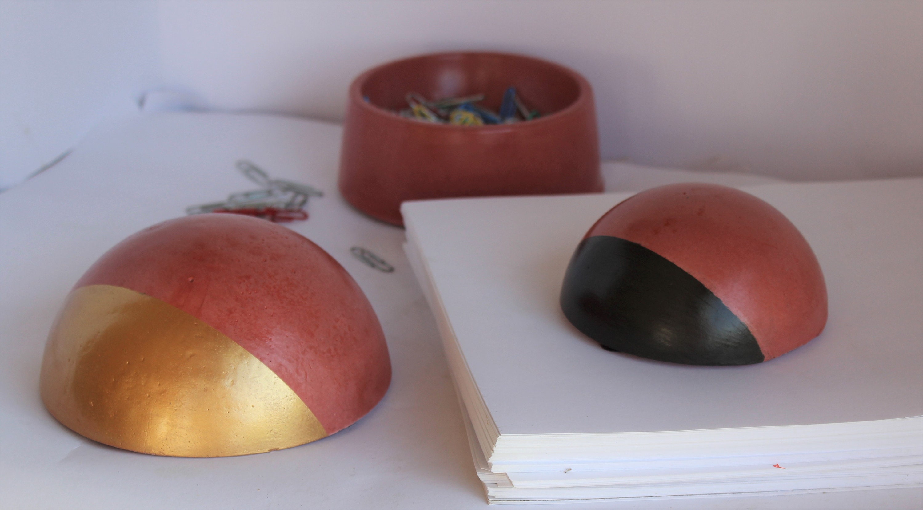 Paper weight Heavy Paperweight Dome paper holder Concrete | Etsy