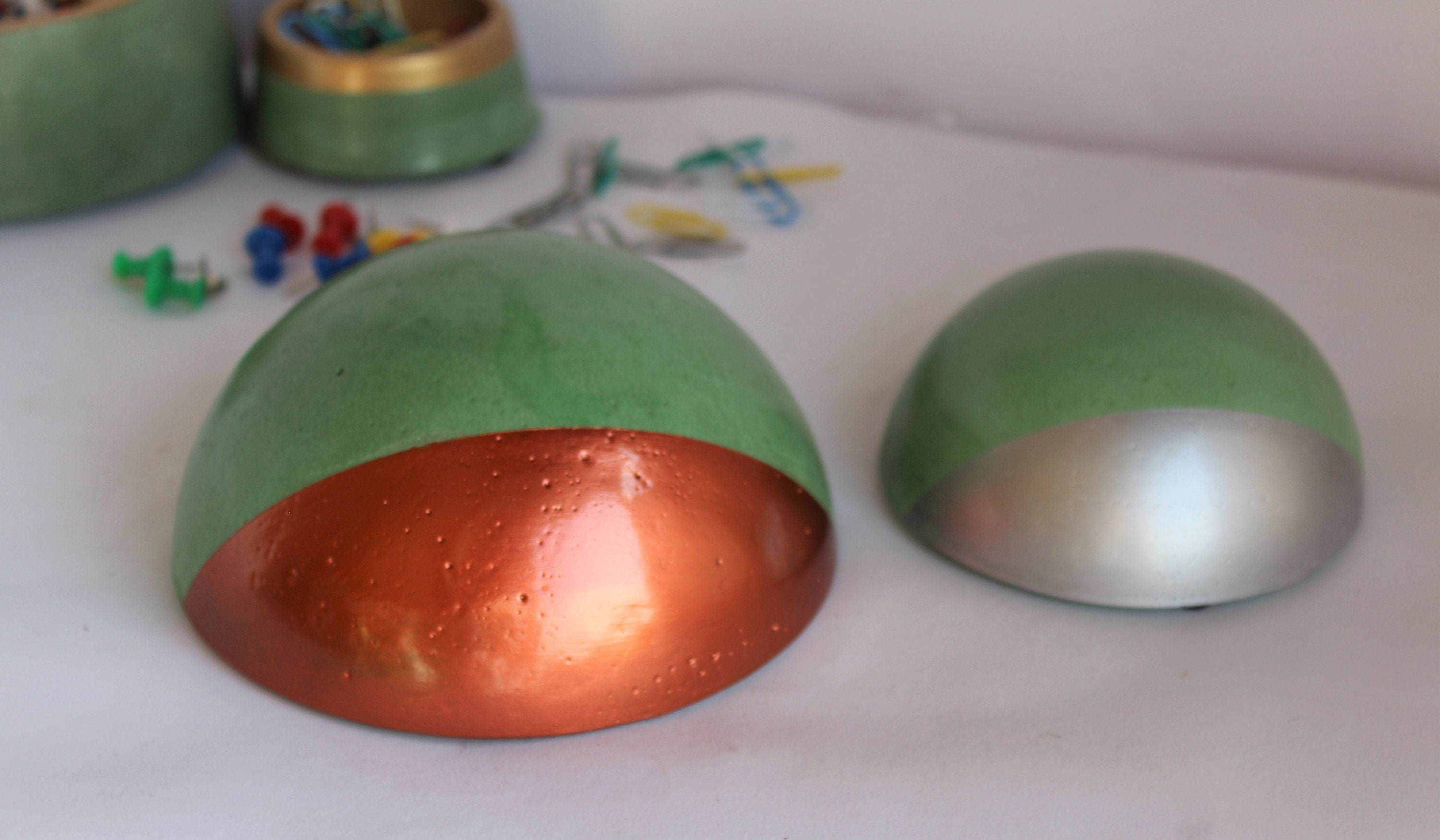 Paper Weight, Heavy Paperweight, Dome Paper Holder, Concrete Office ...