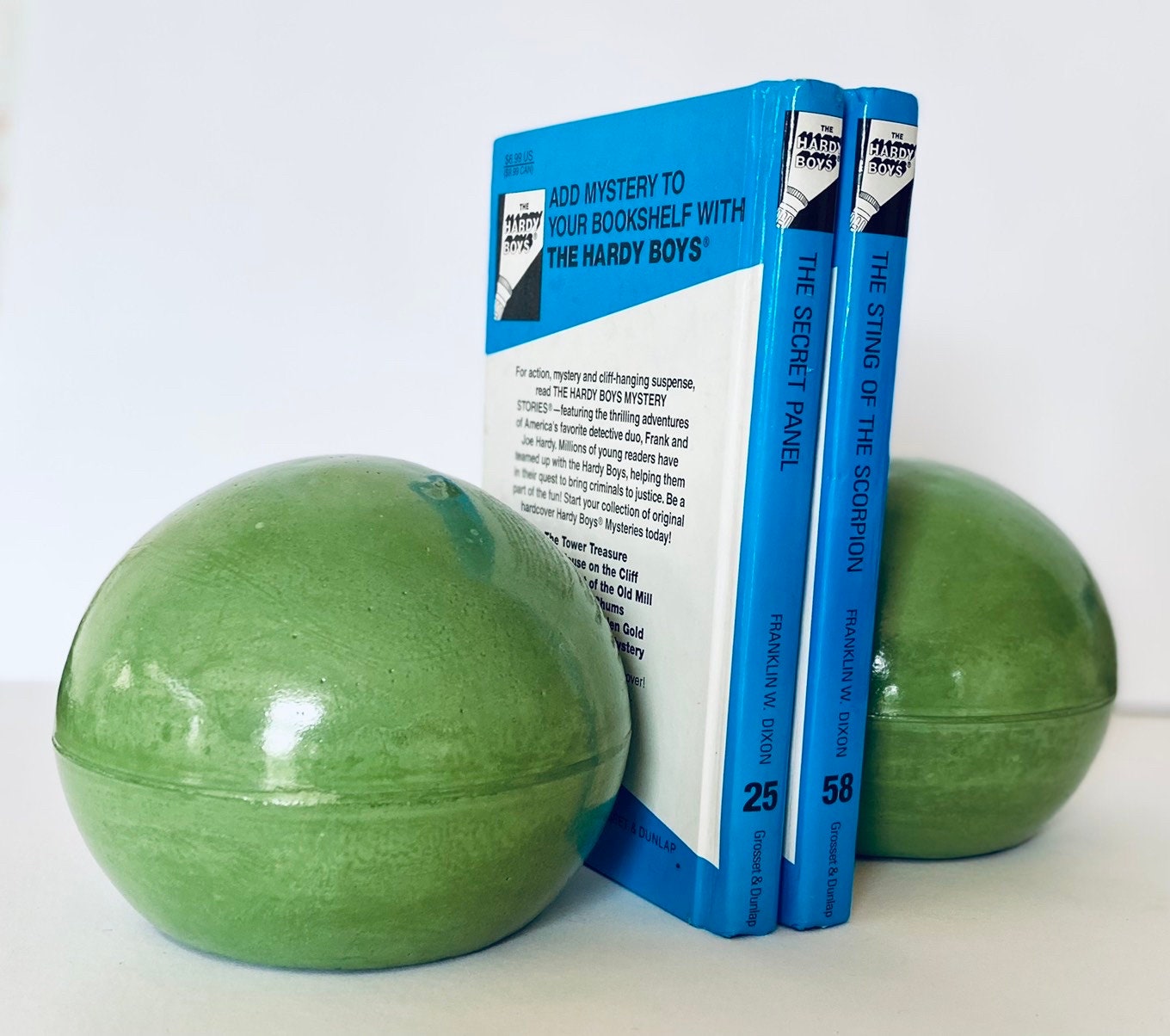 Heavy Concrete Bookend 5 X 4.25 / Round Book End / Orb Book Stopper - Etsy