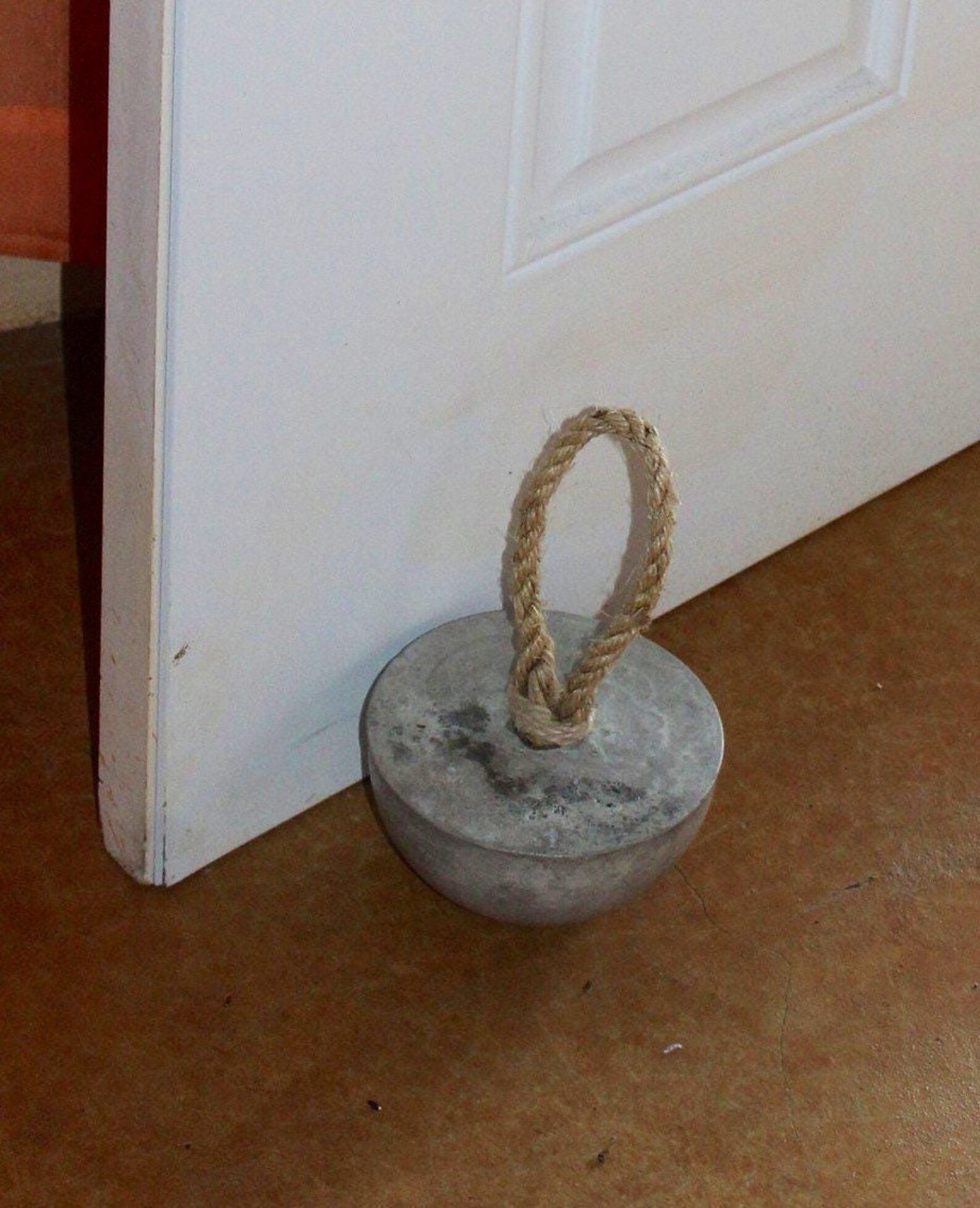 Heavy Concrete Door Stop / Custom Color Door Stopper With Rope - Etsy
