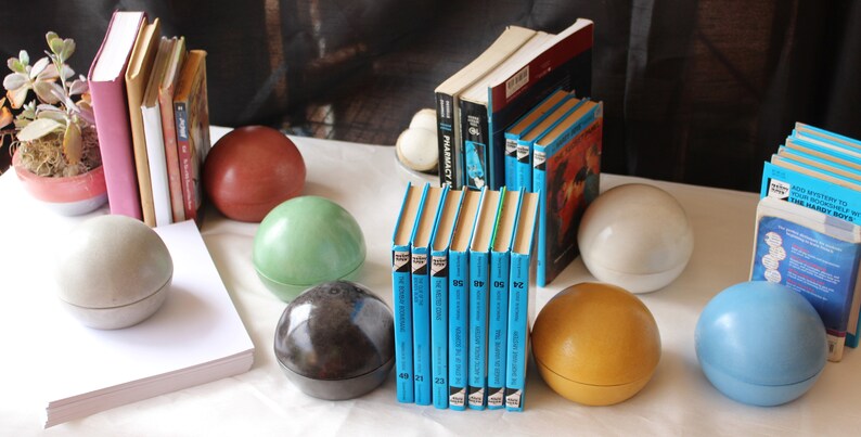 Heavy Concrete Bookend 5 X 4.25 / Round Book End / Orb Book Stopper - Etsy
