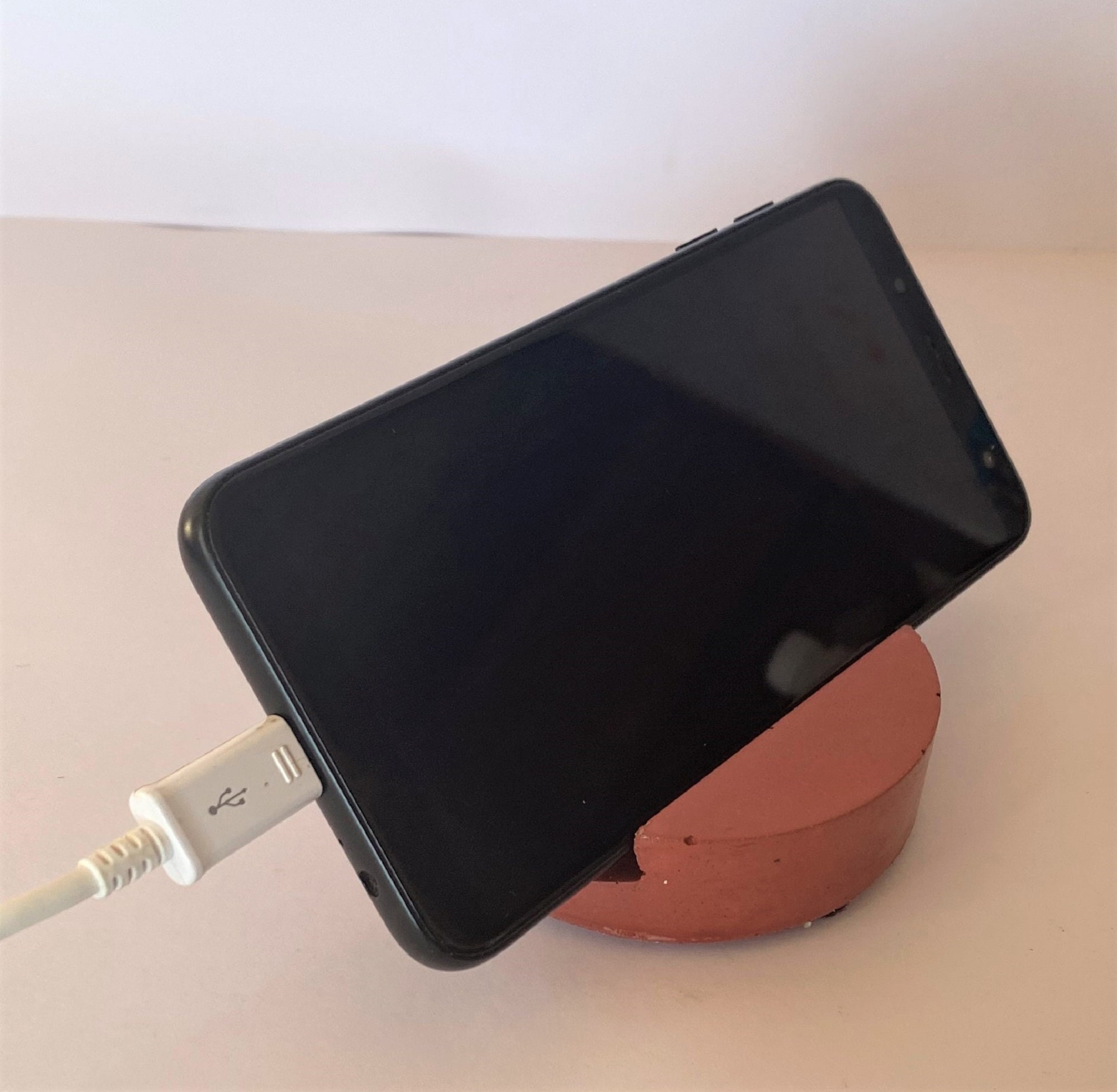 Cell Phone Holder / Custom Phone Stand / Cement Mobile Cell - Etsy