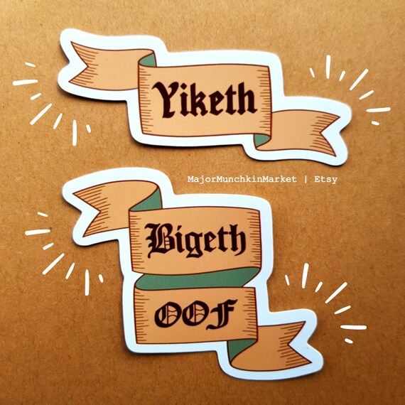 Big Oof & Yikes Medieval Scrolls Funny Meme Vinyl Waterproof - Etsy