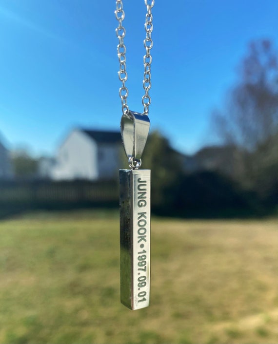 Kpop BTS JUNGKOOK Necklace Bangtan Boys Chain Pendant | Etsy