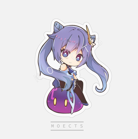 Keqing Genshin Impact Sticker Magnet | Etsy