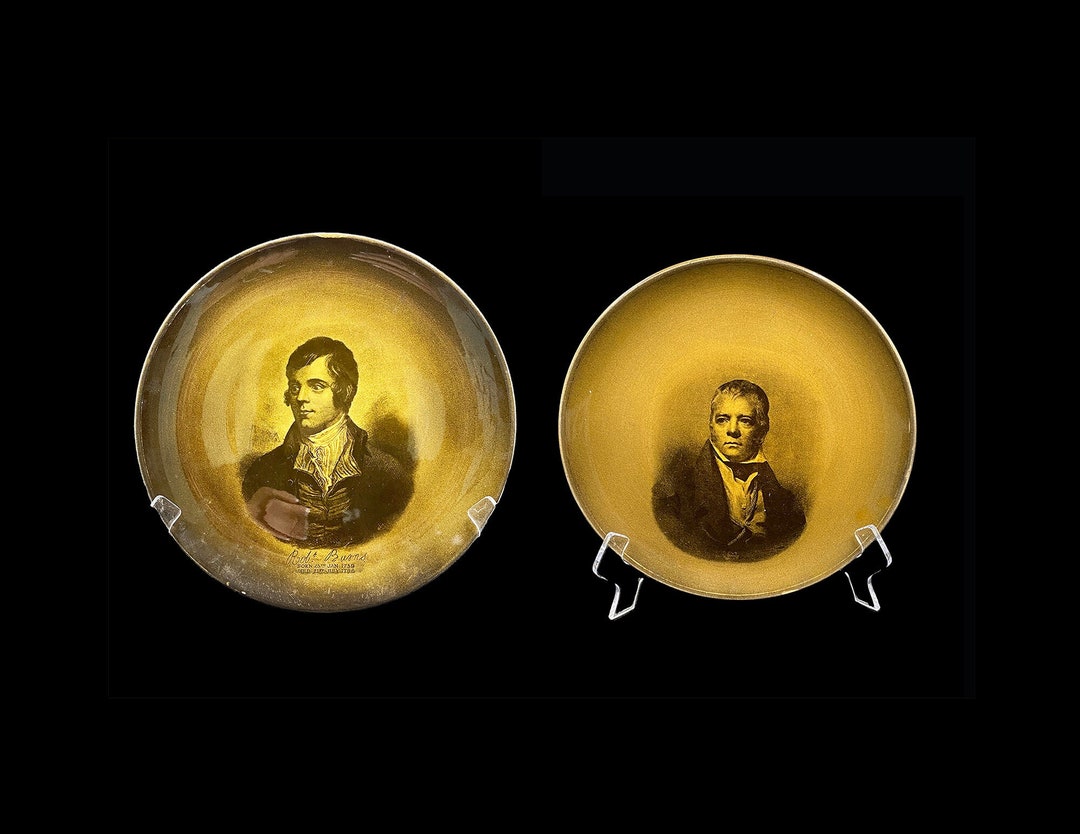Pair of Literary Plates Ridgways Pottery Circa 1920 Robert Burns ...