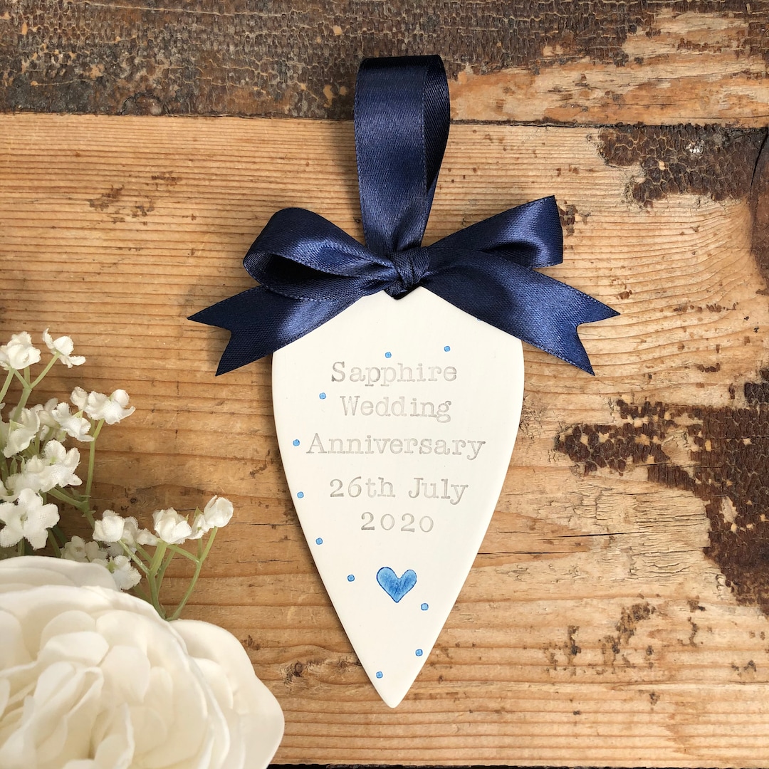Personalised 45th Wedding Anniversary Gift Sapphire Wedding - Etsy